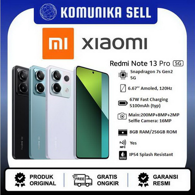 Jual Xiaomi Redmi Note 13 Pro 5G - 8GB/256GB dengan Harga Te
